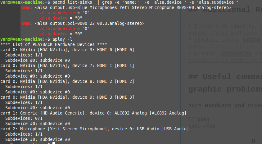 Linux Mint 19 solutions for sound and video problems - Softhints