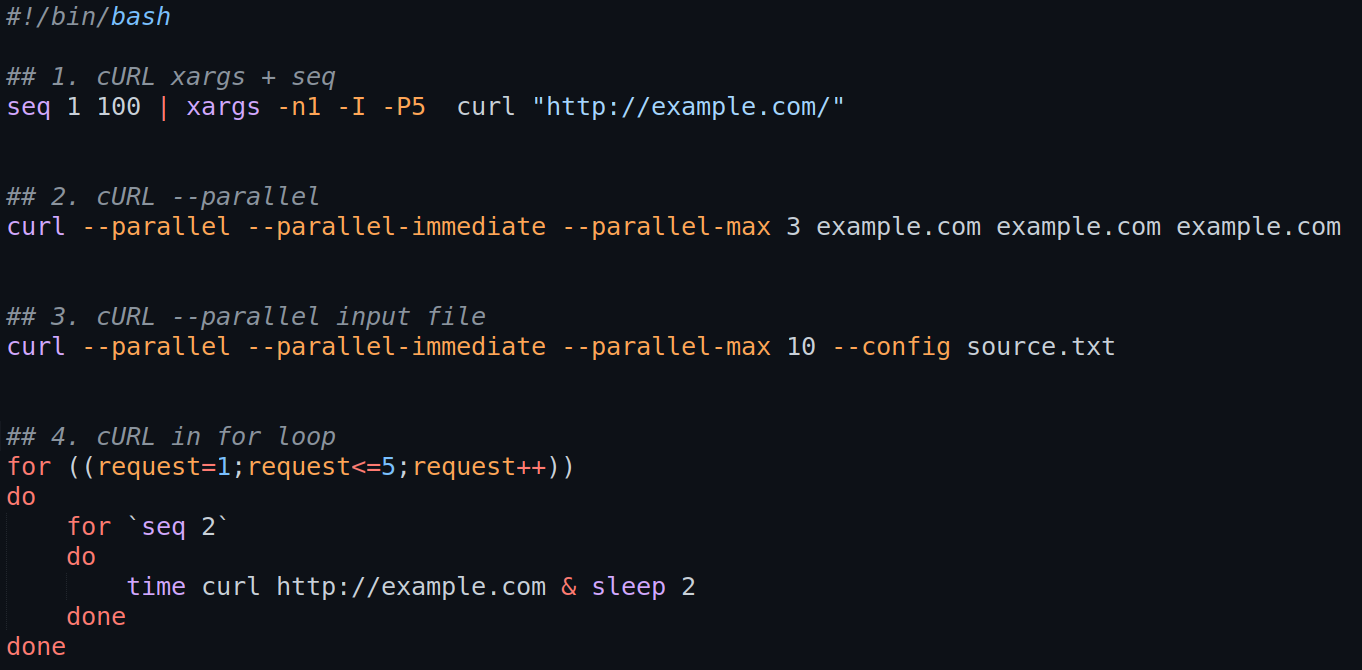 How To Run Multiple CURL Commands In Parallel
